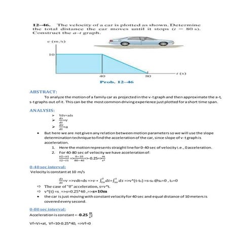 Ass 1 f12-11 report engineering dynamics problems | DOCX