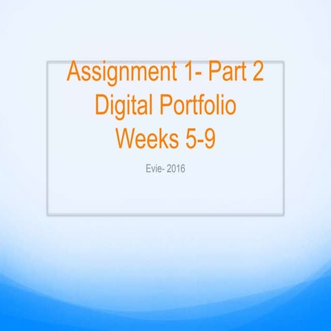 Ass 1 part 2 EDMA262 | PPT