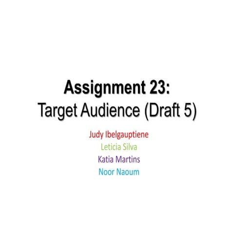 Ass 23 draft 5 | PPT