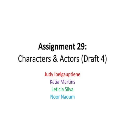 Character casting notes | DOCX