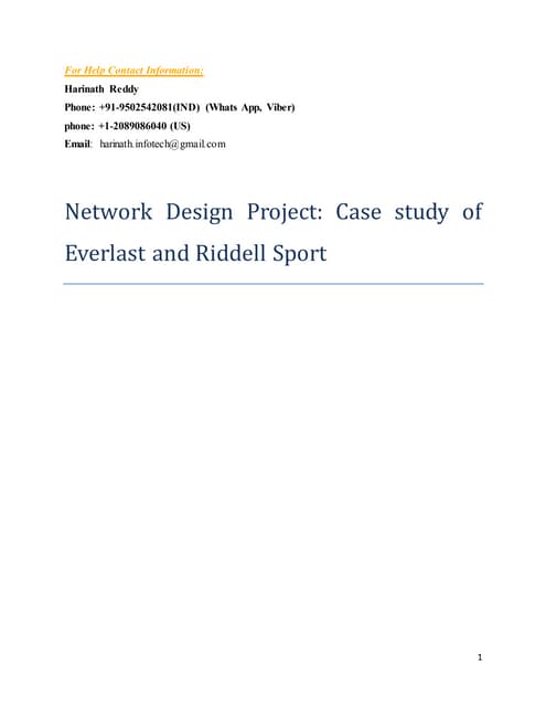 Network Design for a Small & Medium Enterprise | PDF