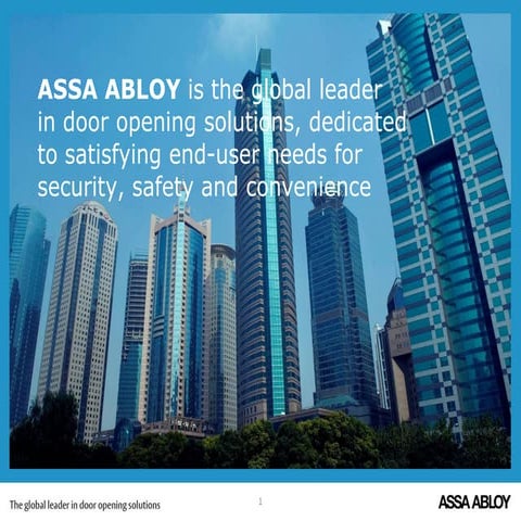 Lock and security Group ASSA ABLOY's 2012 Corporate Presentation | PDF