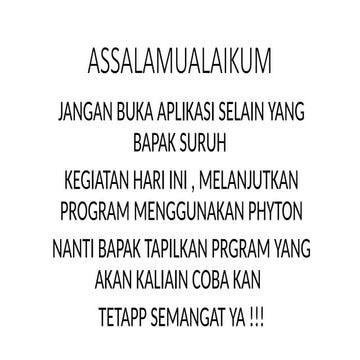 ASSALAMUALAIKUM salam Pembuka Kegiatan di SMA | PPTX