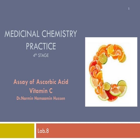 Estimation of Vitamin C by iodine titration .pptx