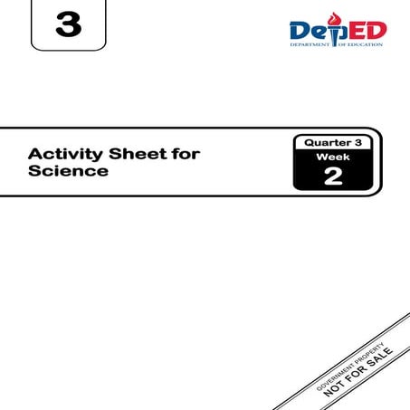 Activity Sheet in Science 3 quarter 3 week 3 | PDF