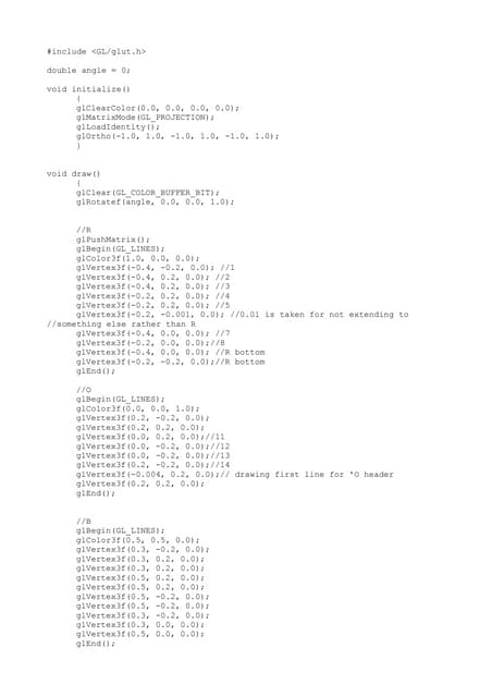 computer graphics at openGL | DOCX