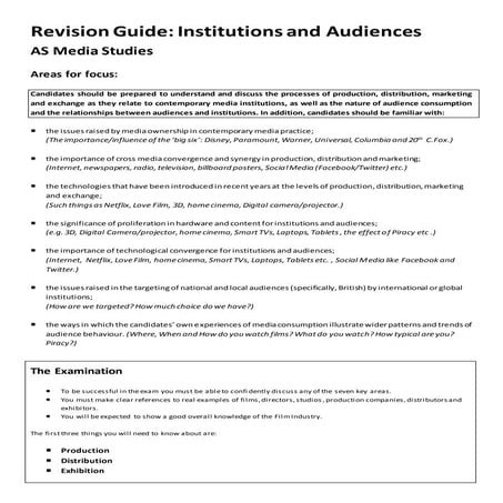 As section b revision booklet | DOCX