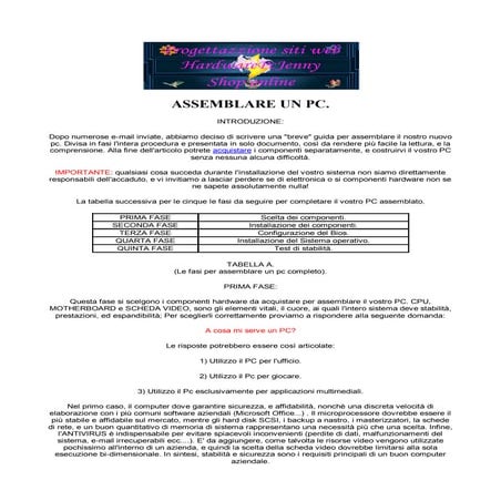 Assemblare un pc | PDF