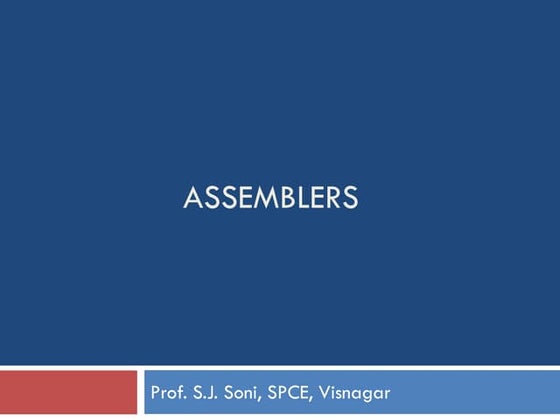 Two Pass Assembler Ppt