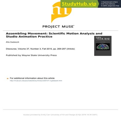 Assembling Movement Scientific Motion Analysis And Studio Animation ...