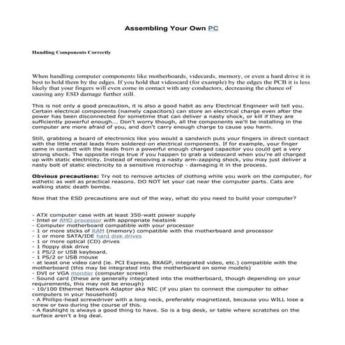 Assembling of pc | DOC