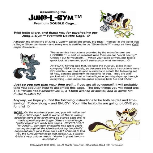 Assembly instructions-double-cage | PDF | Birds | Pets