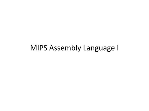 03 mips assembly language | PDF 03 mips assembly language | PDF