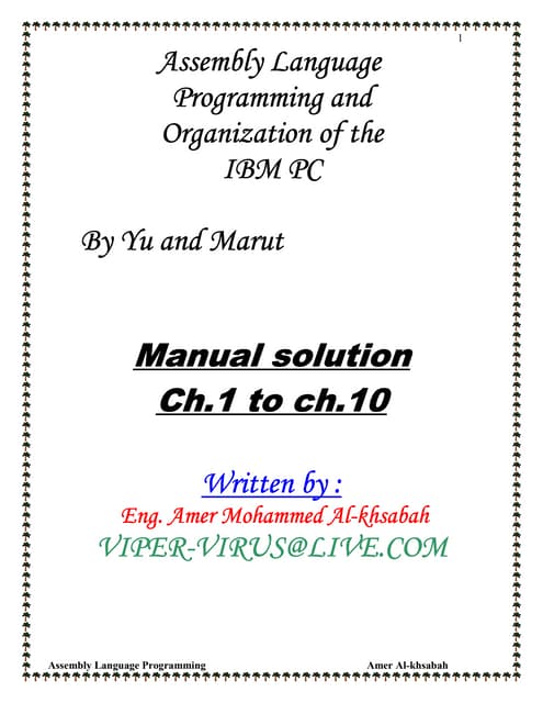Introduction To Ibm Pc Assembly Language Pdf