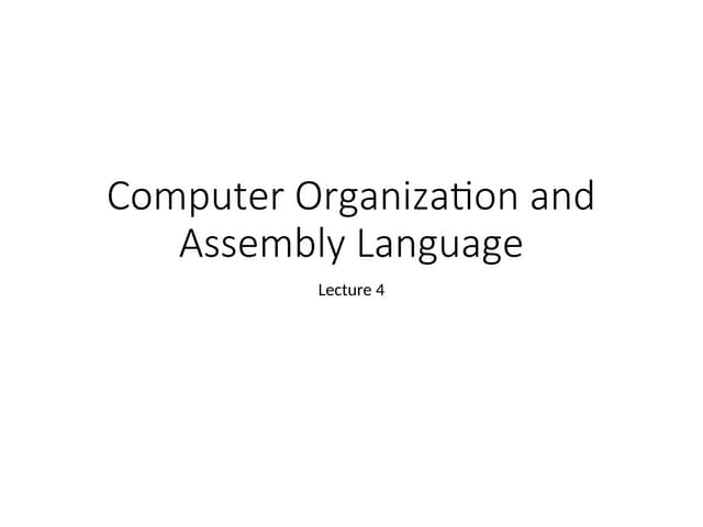 Assembly Language Programming - CS401 Power Point Slides Lecture 01.ppt Assembly Language Programming - CS401 Power Point Slides Lecture 01.ppt