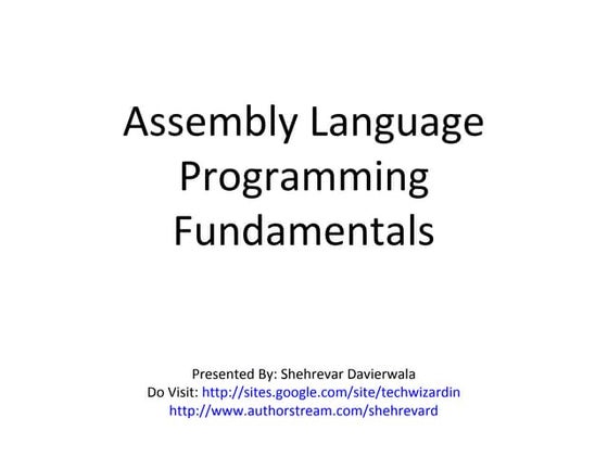 Jumps In Assembly Language Ppt