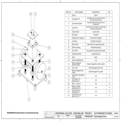 Electro-magnetic Engine Assembly in Solidworks | PDF | Physics | Science