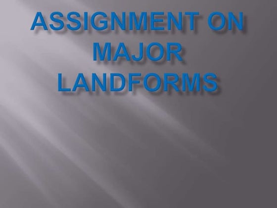 Land forms and water forms in the Philippines | PPTX
