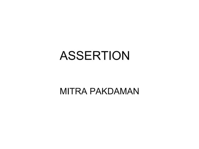 Formulating A Statement Of Opinion Or Assertionpptx 9586