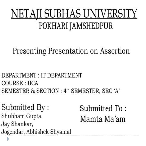 Assertion based on education materials.ppt