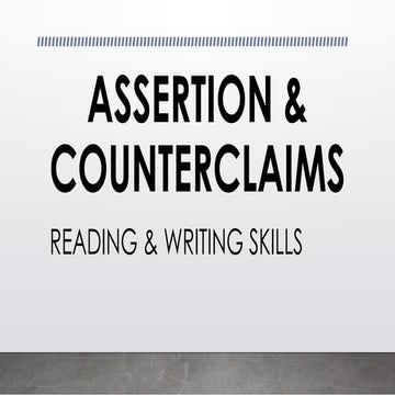 Assertion Counterclaimssss Pptx