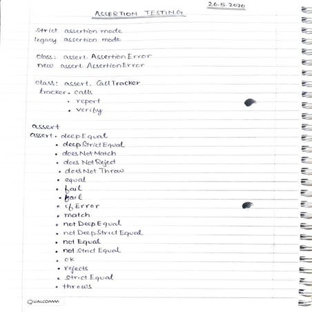Assertion Testing Nodejs Notes Pdf