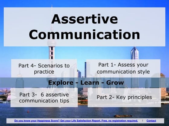 Assertive communication | PDF