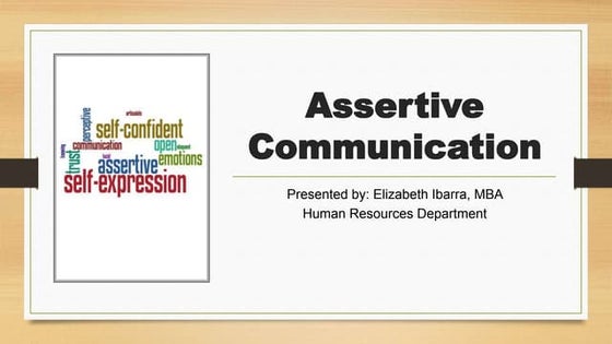Assertive communication | PDF