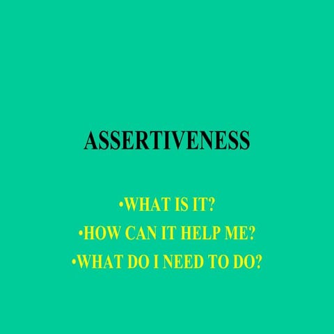 Assertiveness Management | PPT