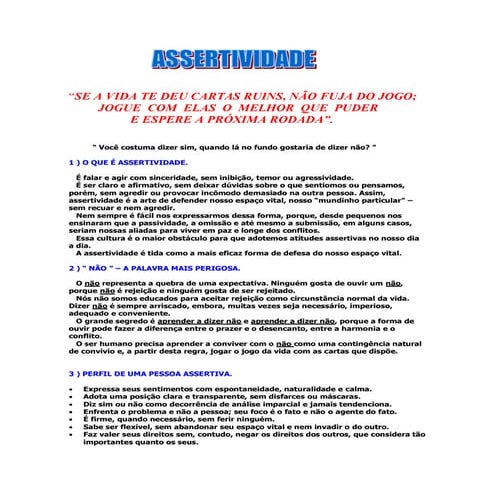 Powerpoint assertividade | PPTX