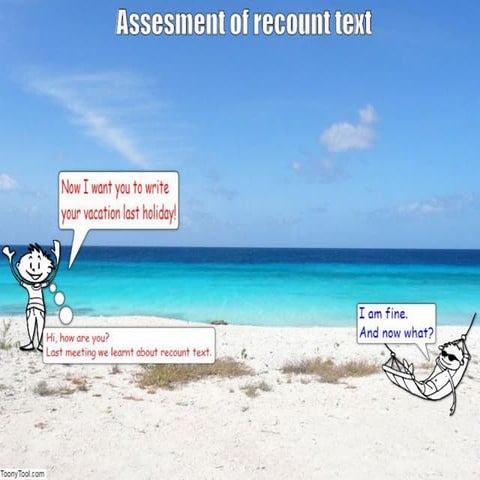 Assessment of recount text - Abdullah Syafiih | PPT