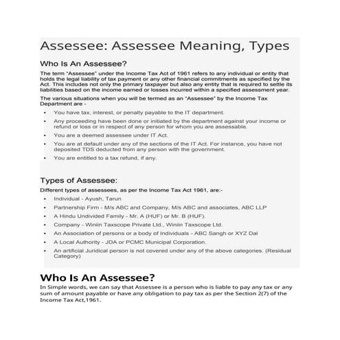 Assessee.docxQ. 1. Discuss briefly the historical background of law of ...