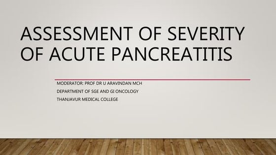 paper presentation omparative assessment of severity and prognosis of ...