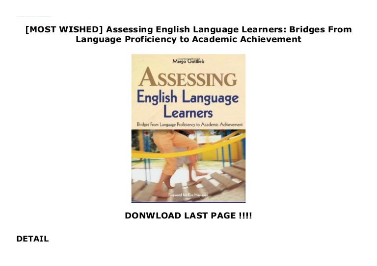 MOST WISHED Assessing English Language Learners Bridges From Lan most-wished-assessing-english-language-learners-bridges-from-lan