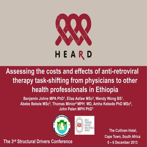 Assessing the costs and effects of anti-retroviral therapy task ...