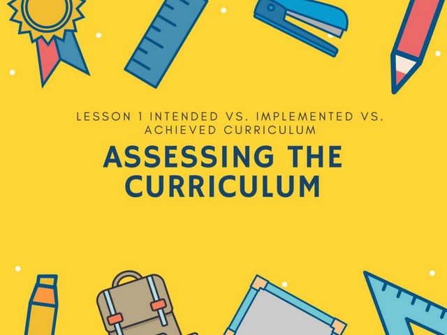 Intended vs Implemented vs Achieved Curriculum | PPTX