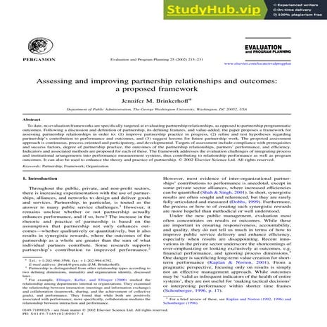 Assessing and improving partnership relationships and outcomes a proposed framework.pdf ...