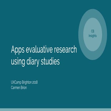 Apps evaluative research using diary studies | PPT