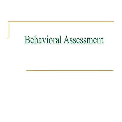 Assessing Behavior.pptx for children to learn | PPT