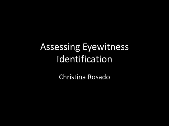 Eye Witness basics | PPT