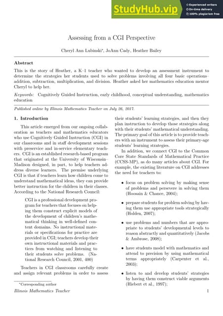 CGI_Multiplication_And_Division | PDF | Daycare and Pre-School | Parenting