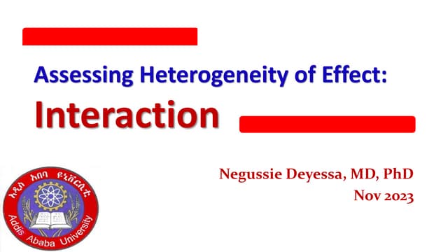 Assessing Heterogeneity Of Effect Nov 2023pptx