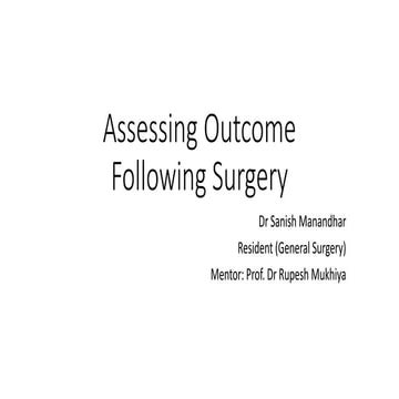 Assessing outcome following surgery | PPTX