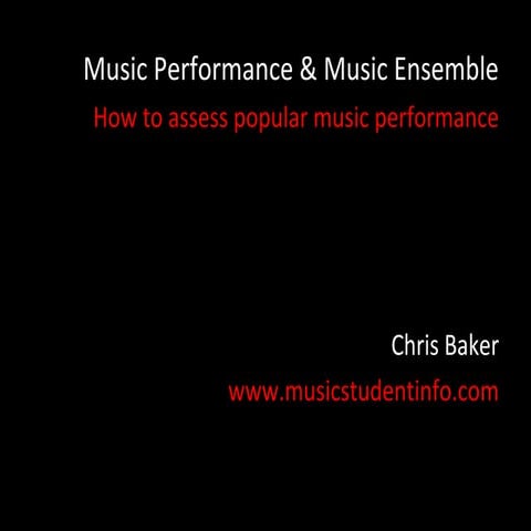 Assessing pop music performance | PPT