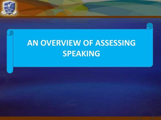 Assessing Speaking | PPT