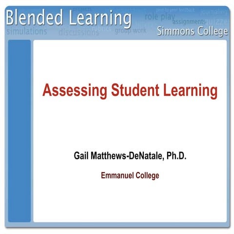 Assessing Student Learning | PPTX