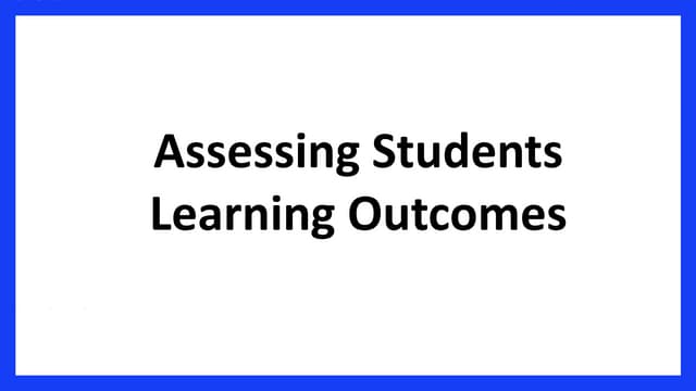CHAPTER 4 Assessing Student Learning Outcomes.pptx