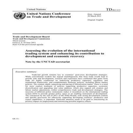 Assessing the evolution of the international trading system and ...