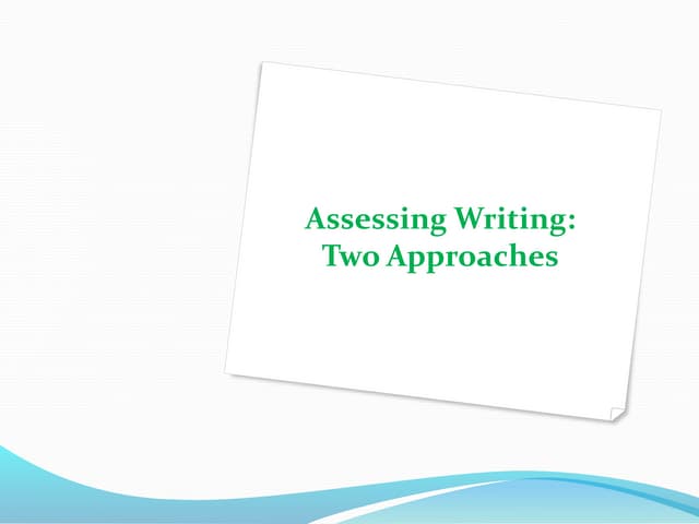 Teaching and Assessing Grammar in fhe Writing Classroom | PPT