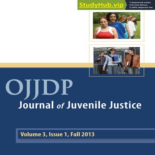 Assessing Youth Early In The Juvenile Justice System | PDF